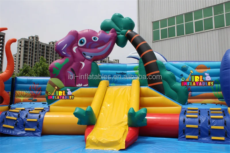 Commercial Design Custom Inflatable Land Water Park With Slides China ...