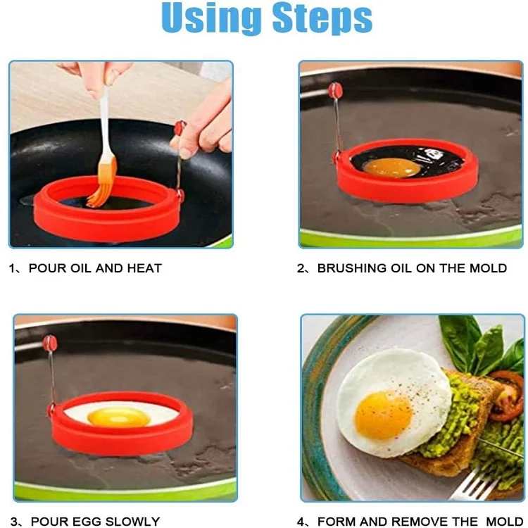 Non Stick Egg Frying Mold Kitchen Gadget Tools Fried Mold Round Egg ...