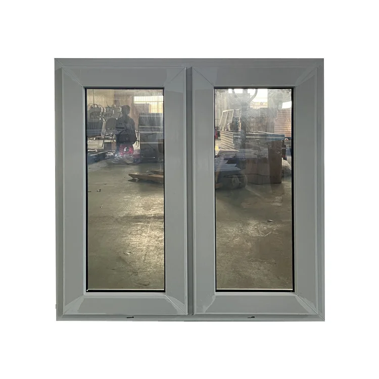 White Pvc Upvc Hurricane Impact Double Pane Vinyl Casement Windows For ...