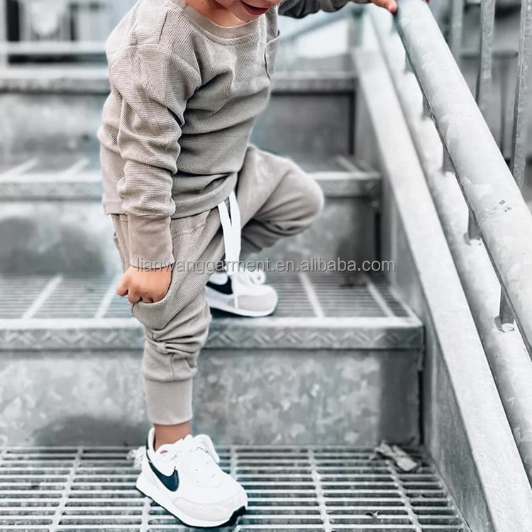 Custom Design Toddler Casual Boys Pants And Trousers Elastic Drawstring ...