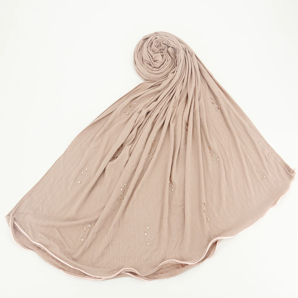 New Fashion Plain Knitted Jersey Head Scarf Shawl Cotton Lined Soft ...