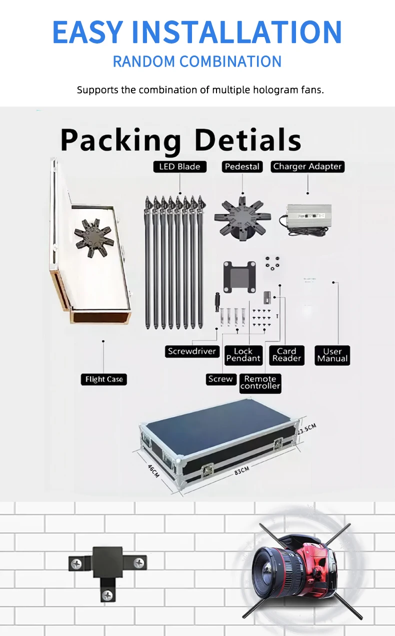 180cm Large Screen 3d Holographic Projection Led Fan With High ...