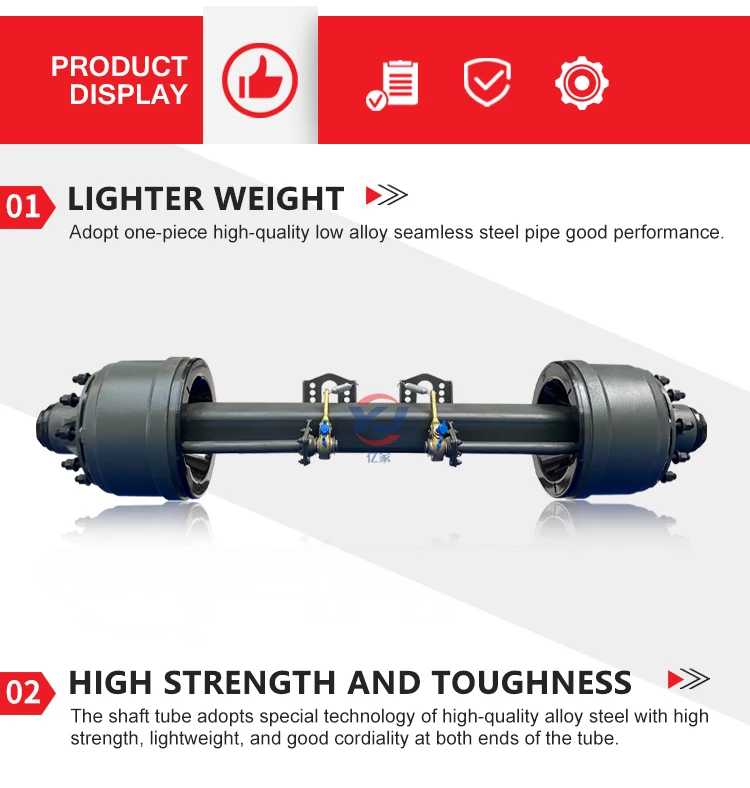 German Semi-Trailer Axle 16 Ton Trailer Suspension 3 Axle 16t German ...