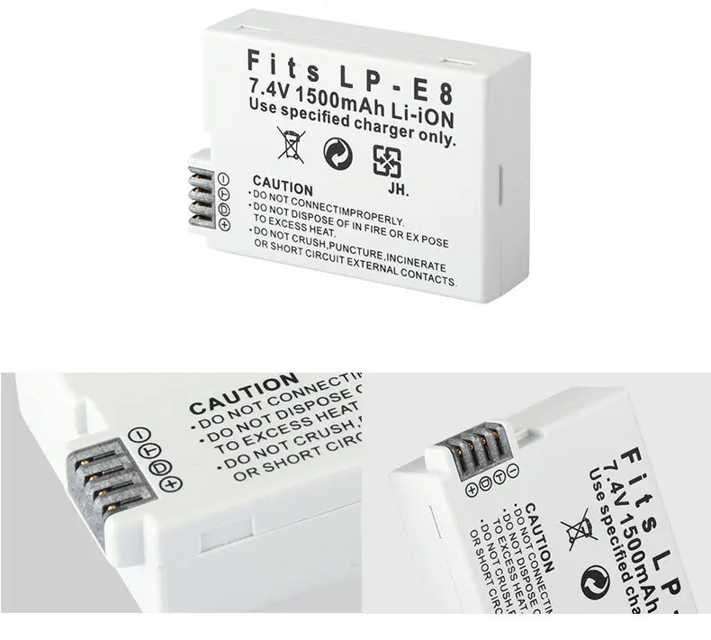 Rechargeable Decoded Camera Battery Lp-e8 For Canon Canon Eos 550d 600d ...