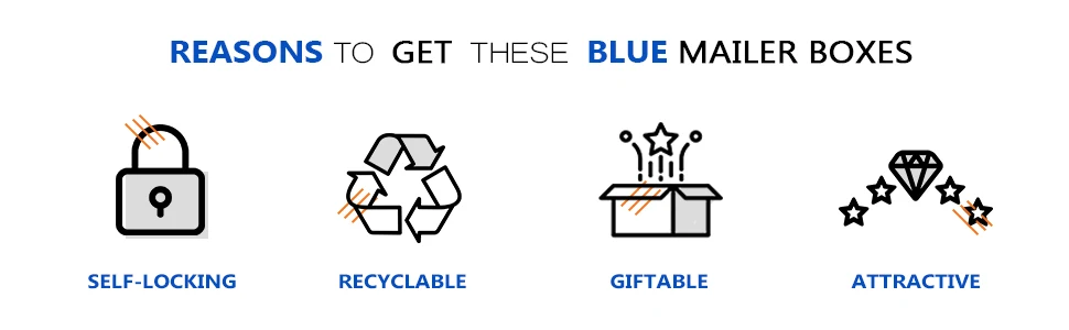 12x9x3 Inch Medium Blue Shipping Boxes Custom Carton Boxes With Logo ...