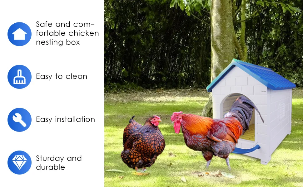 Plastic Chicken Nesting Boxes - Easy to Operate & Durable