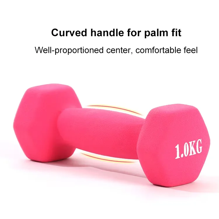 Mini Women Dumbbell Set 1-10kg Plastic Dip in Dumbbell Colorful Free ...