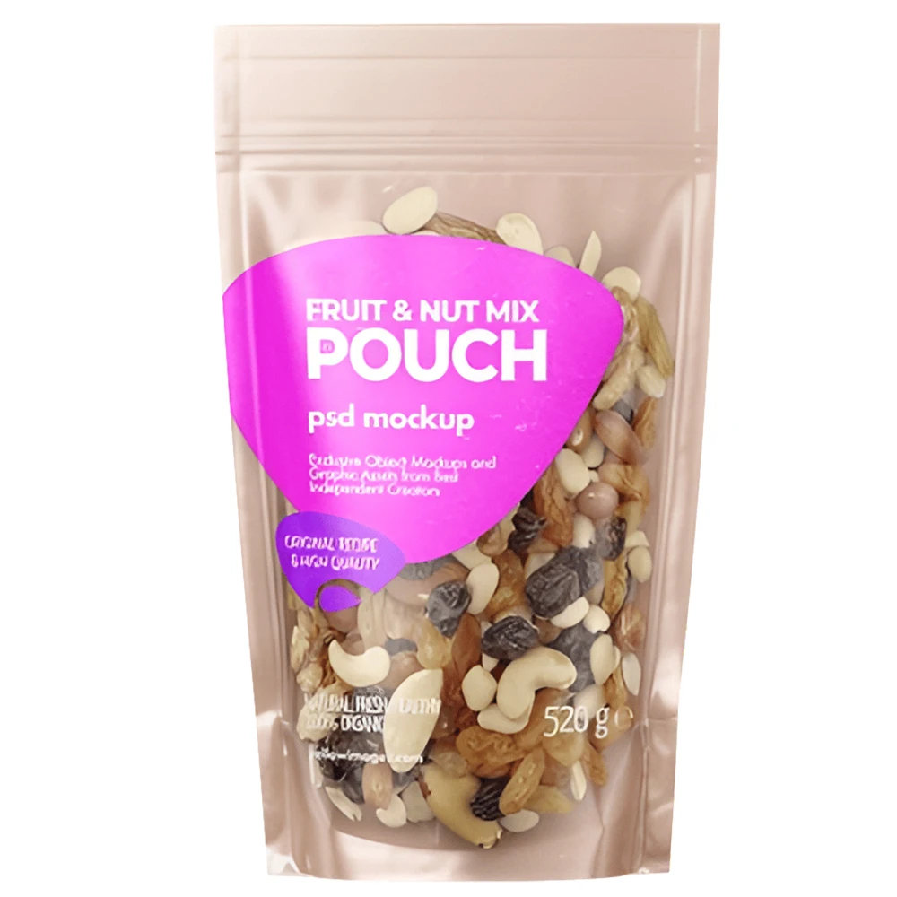 Custom Printed Stand Up Plastic Zip Lock Pouches For Food Packing ...