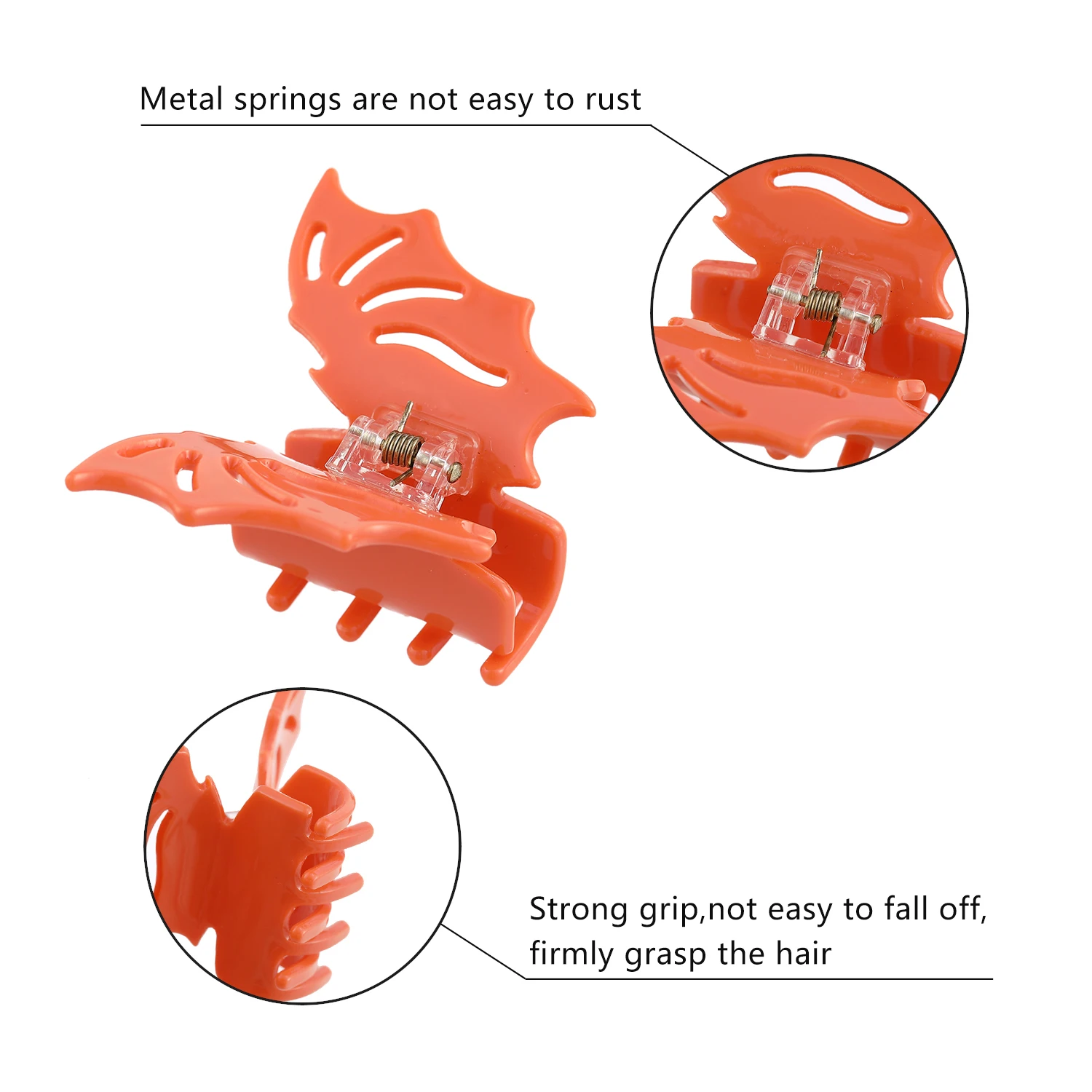 New Style Mini Halloween Bat Claw Clips Bat Shaped Hair Clip Hollow Out ...