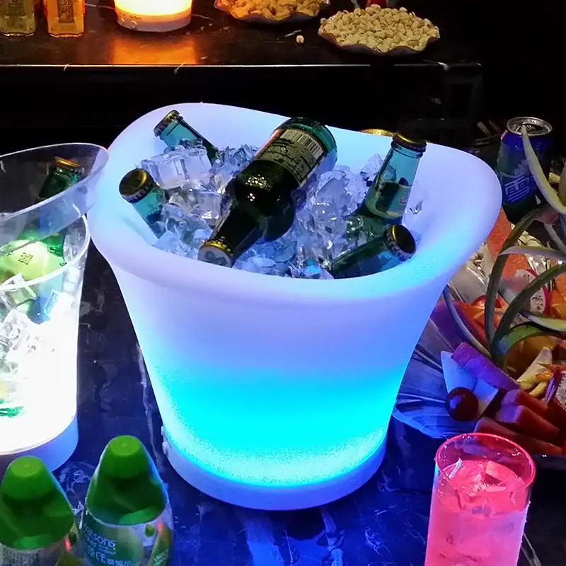 Custom Nightclub Remote Control Led Light Waterproof Food Grade Illuminated Plastic Wine Ice ...