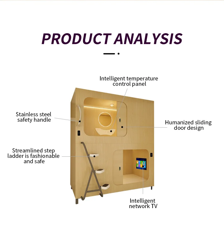 Modern Single Double Sleeping Capsule Bed - Smart & Soundproof