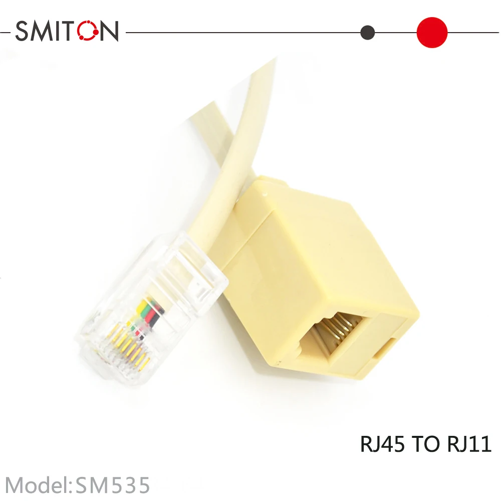 Rj45 Male To Rj11 Female Socket Port Telephone Splitter - Buy Rj45 To ...