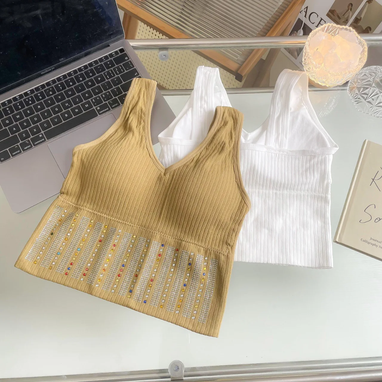 High Quality Ultra-thin Female Ribbed Bras Comfort Bra Corset Gathers ...