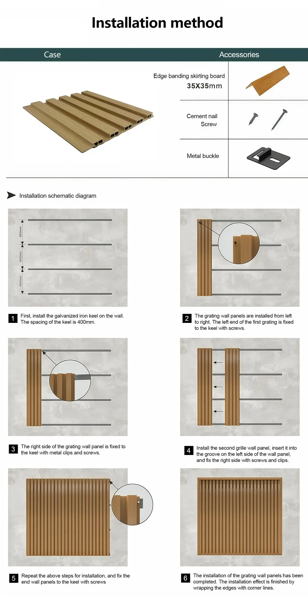 Sample WPC Fluted Wall Panel Easy Installation WPC PVC Wall Panel for ...