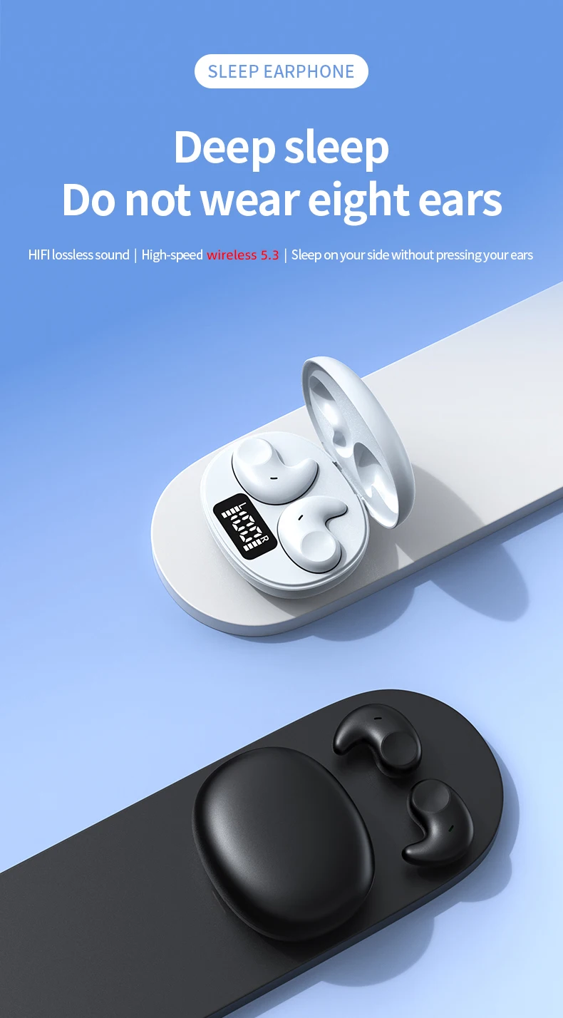 Custom Oem 2024 Sleep Tws Earphones True Wireless Music Earbuds In-ear ...