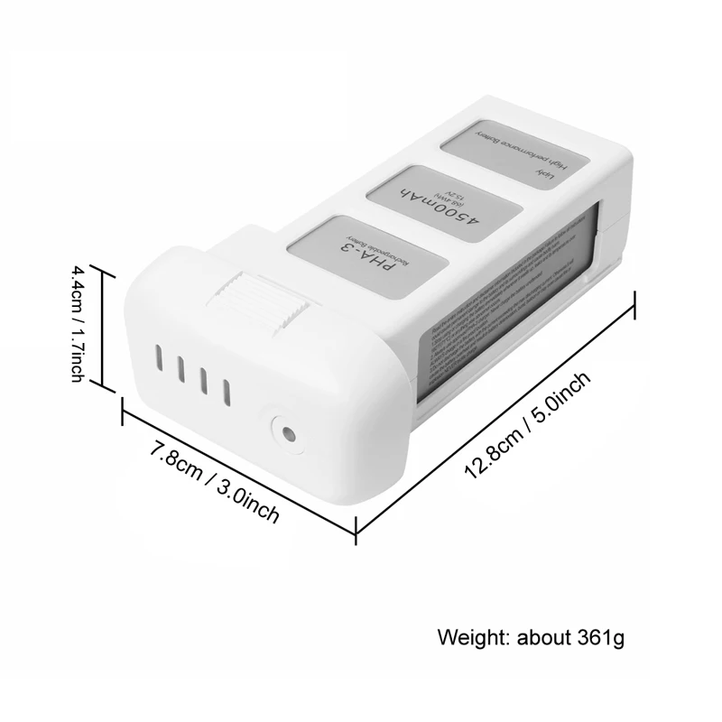 4500mAh 15.2V Upgraded Drone Battery for DJI Phantom 3 Pro / Standard ...