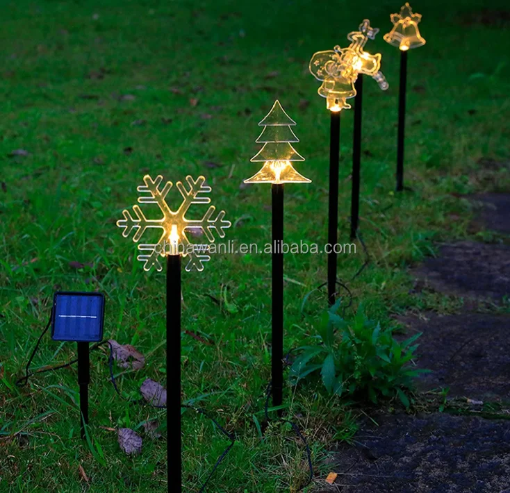 Customize Christmas Solar Outdoor Pathway Lights Waterproof Decorations ...