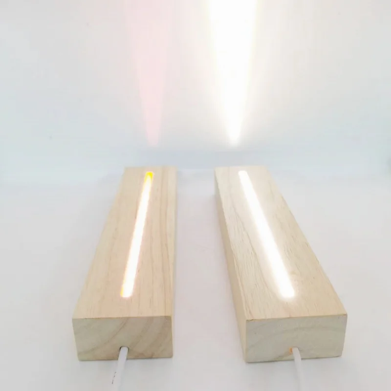Wholesale Solid Wood LED Display Night Light Base Holder