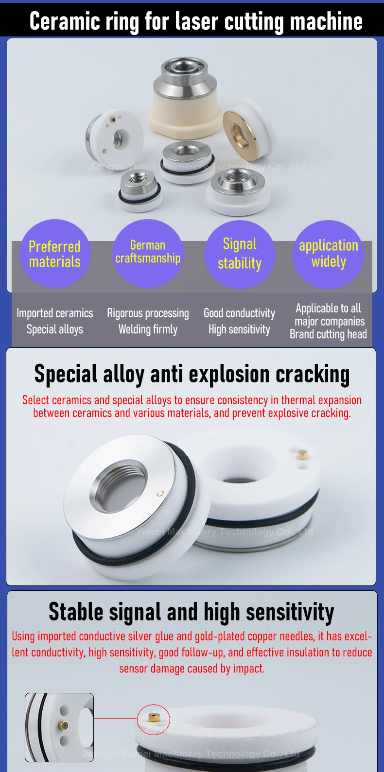 Raytools Original Laser Ceramic Laser Head Nozzle Holder For Empower ...