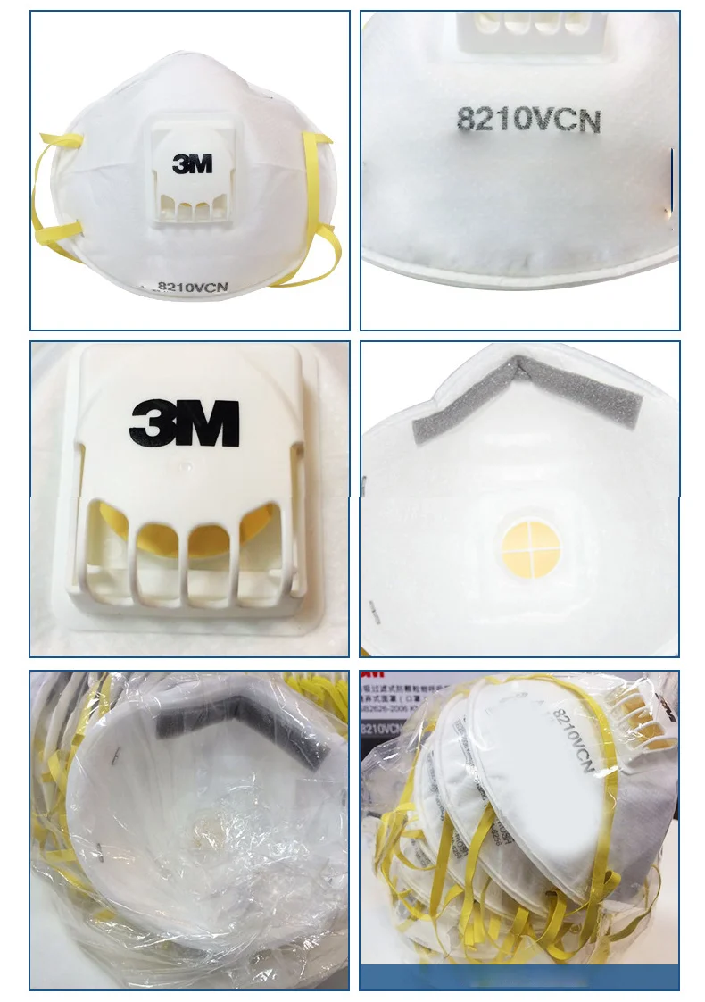 3m 8210v Safety Mask Filters Respiratory Protection Dust Respirators ...
