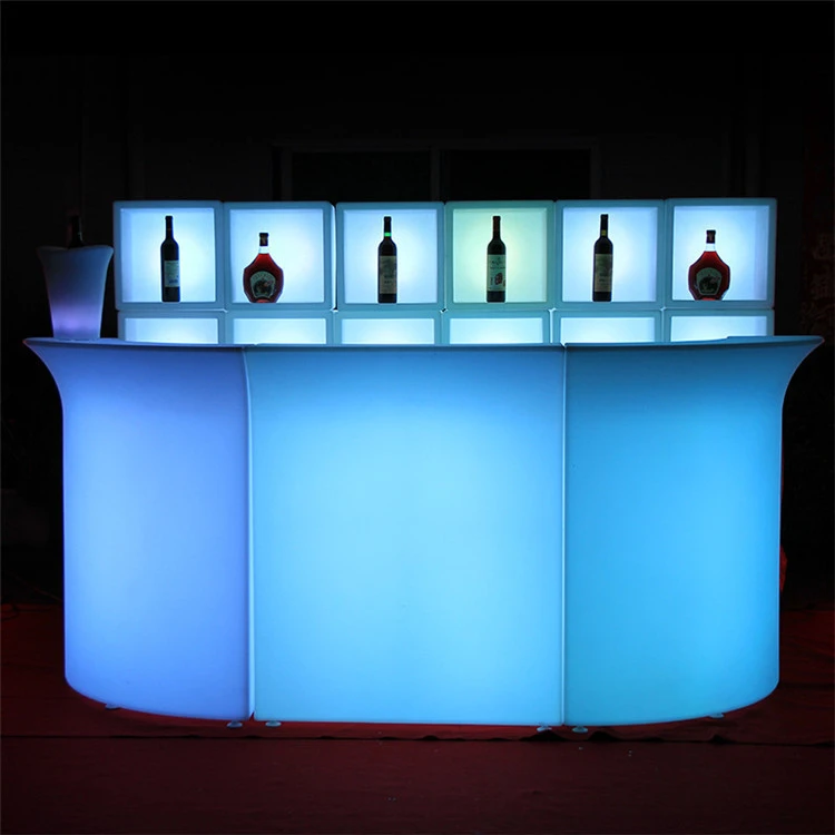 Night Club Lighting Bar - Glowing Illuminated LED Light Table
