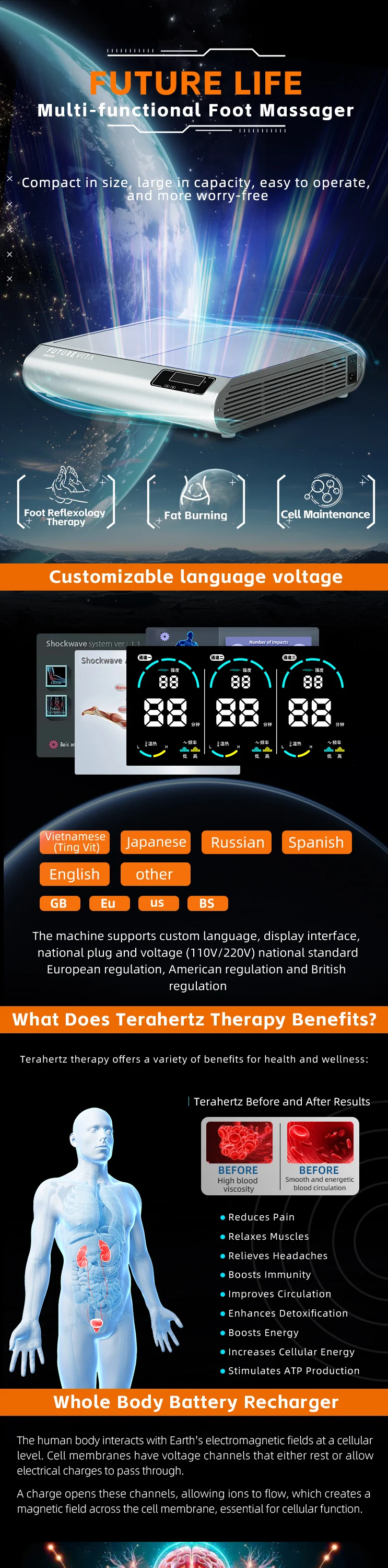 Tera P90 Terahertz Electromagnetic Foot Health Device