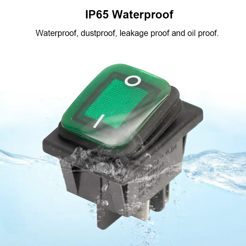 4pin On-off Dpst 16a 250v Rocker Switch T85 Ip67 Sealed With Waterproof ...