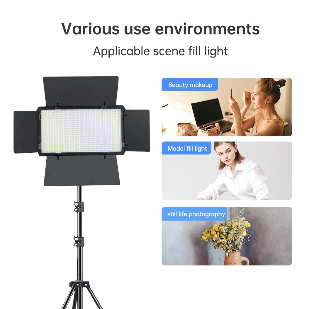 U600 LED Photo Studio Video Light Recording Lighting Kit With ...