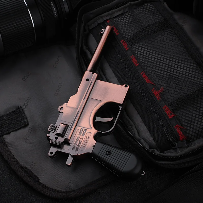 Metal Model Lighter Gun Shaped Windproof Lighter Metal Gun Pistol ...