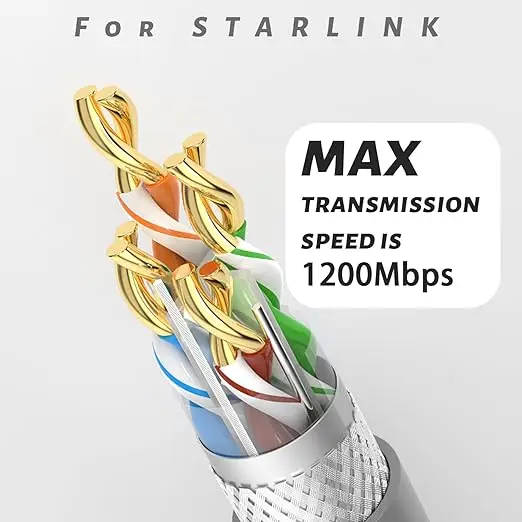 Starlink Cable Cord 75ft Starlink Satellite Internet Cable V2 Rectangle ...