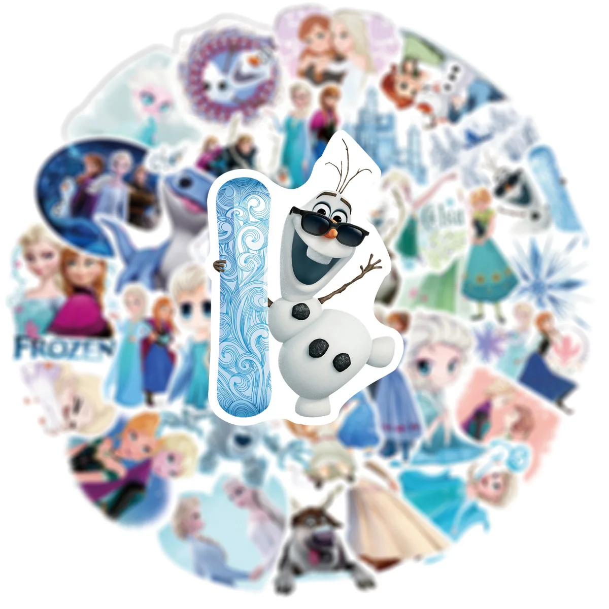 50pcs Cute Cartoon Frozen Stickers For Children Girl Gift Paper ...