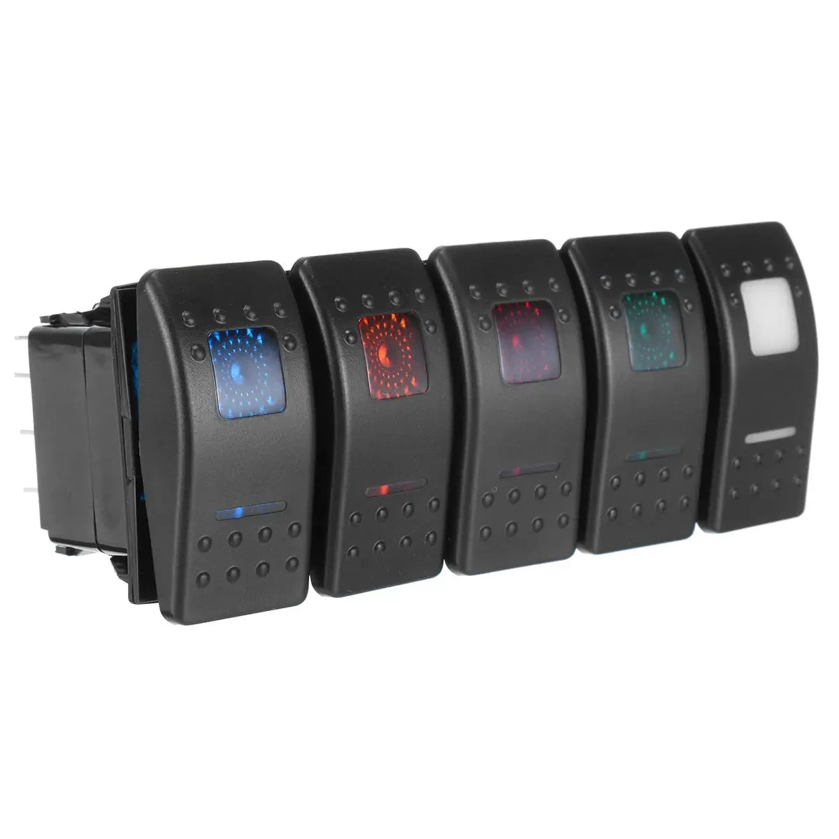 Waterproof 12v 24v 5 Pin Spst On/off Rocker Switch With Laser Printed ...