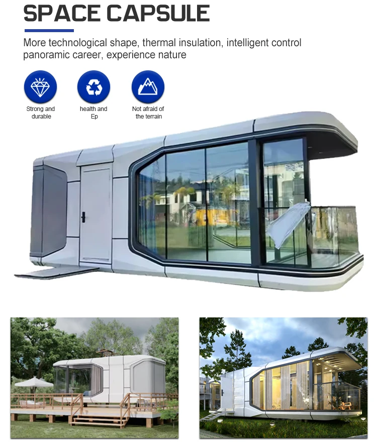 Movable Space Capsule House Container House Prefabricadas Holiday Villa ...