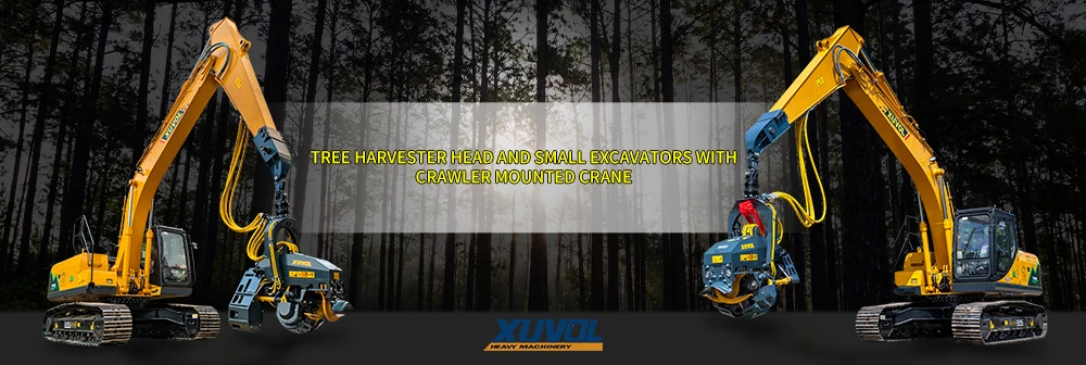 Tree Harvester Excavator Wood Cutter Crusher Logging Trailer Diesel ...