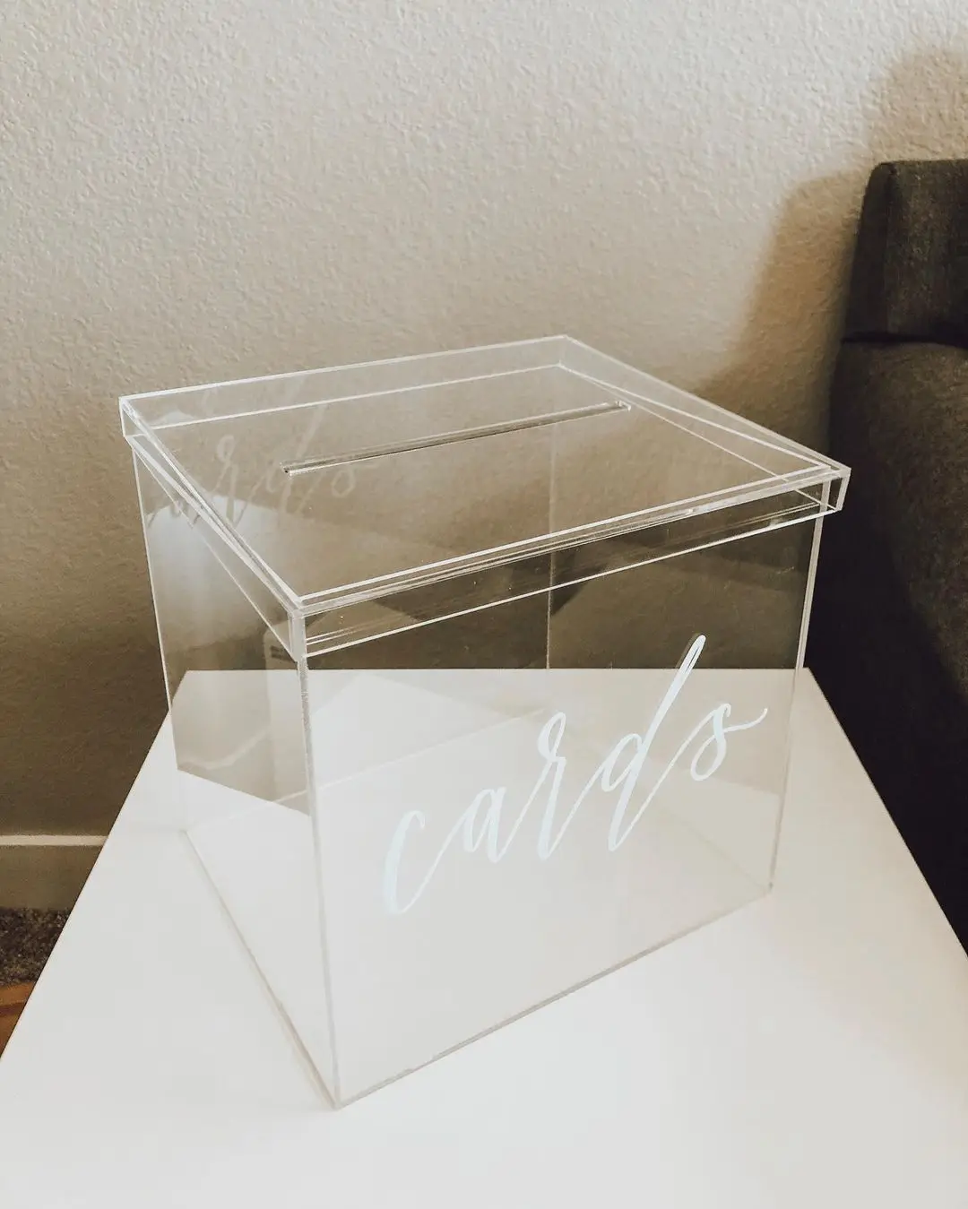 Acrylic Box Custom Clear Display Acrylic Card Box with Lid