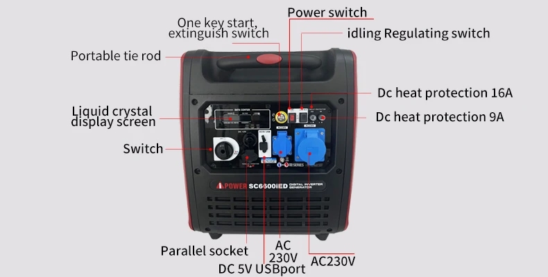 220v Hand-Pulled Generator - Portable, Eco-Friendly Power