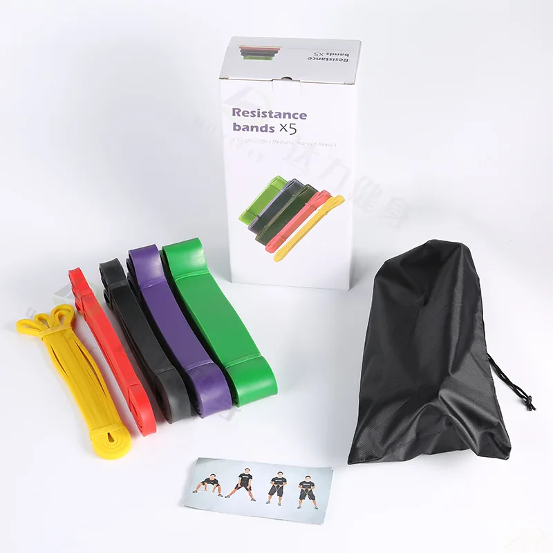 Pull Up Fitness Shadow Boxing Exercise Neon Long Latex Resistance Pull ...