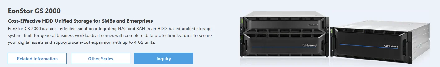 Infortrend Gs 2016 Sas Hdd Rack Storage Eonstor Gs 2000 Series 3u 16 ...