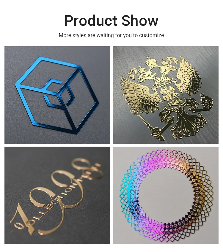 Self Adhesive Customized Metal Logo Sticker Printing Gold Foil Stickers ...