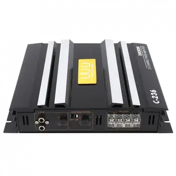 3800w Car Sound Amplifier Stereo Class Ab Digital 2 Channel 12v Black ...