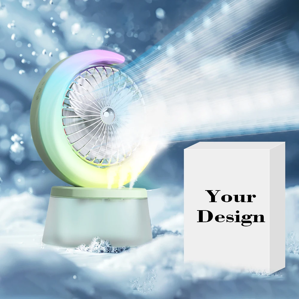 Spray Table Fan Portable Oscillating Water Fan Mini Evaporative Air ...