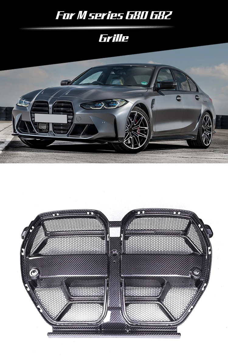 BMW M3 M4/G80 G82 G83 CSL Style Dry Carbon Front Grille