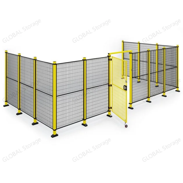 Industrial Safety Fence Panel with Suspension Door Metal Machine ...