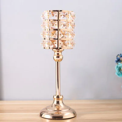 Crystal Gold Metal Table Centerpiece for Wedding Decor