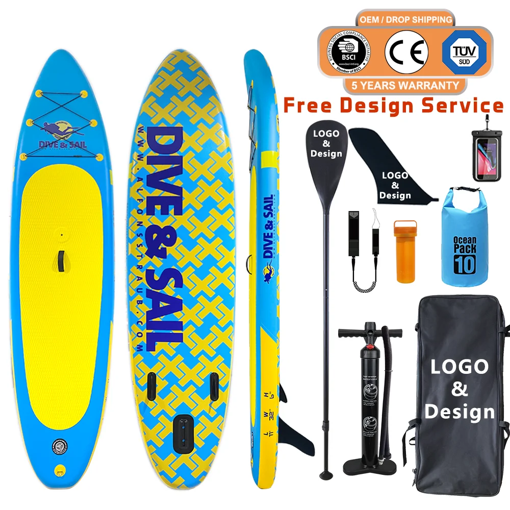 Geetone Inflatable Sup Paddle Board Customize Design Free Service Blue Inflatable Stand Up ...
