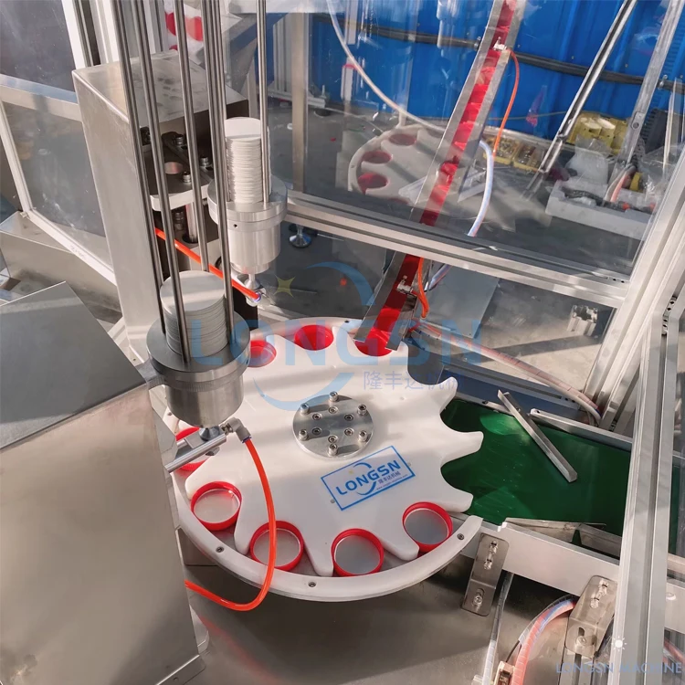 New Arrival Automatic Aluminium Wad Insert Machine Lid Liner Insertion Cap Lining Wadding ...