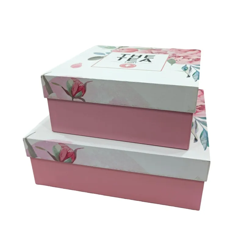 Custom Logo Recyclable Cardboard Paper Packaging Lid and Base Box Gift ...