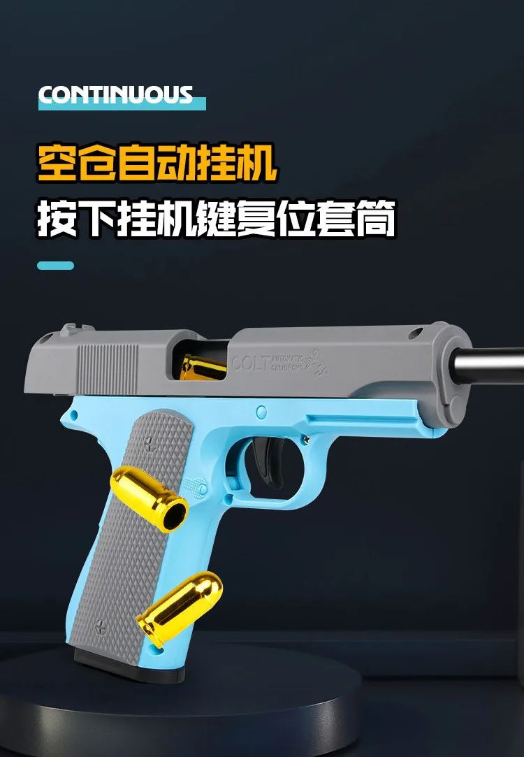3D Printed Mini Plastic Toy Gun with Soft Bullet Ejection - Cute Anti ...