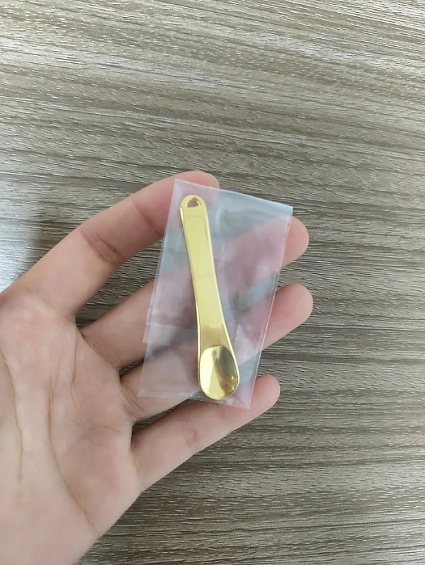 Custom Engraving Logo 304 Stainless Steel Face Cream Spatula Scoop Mini ...