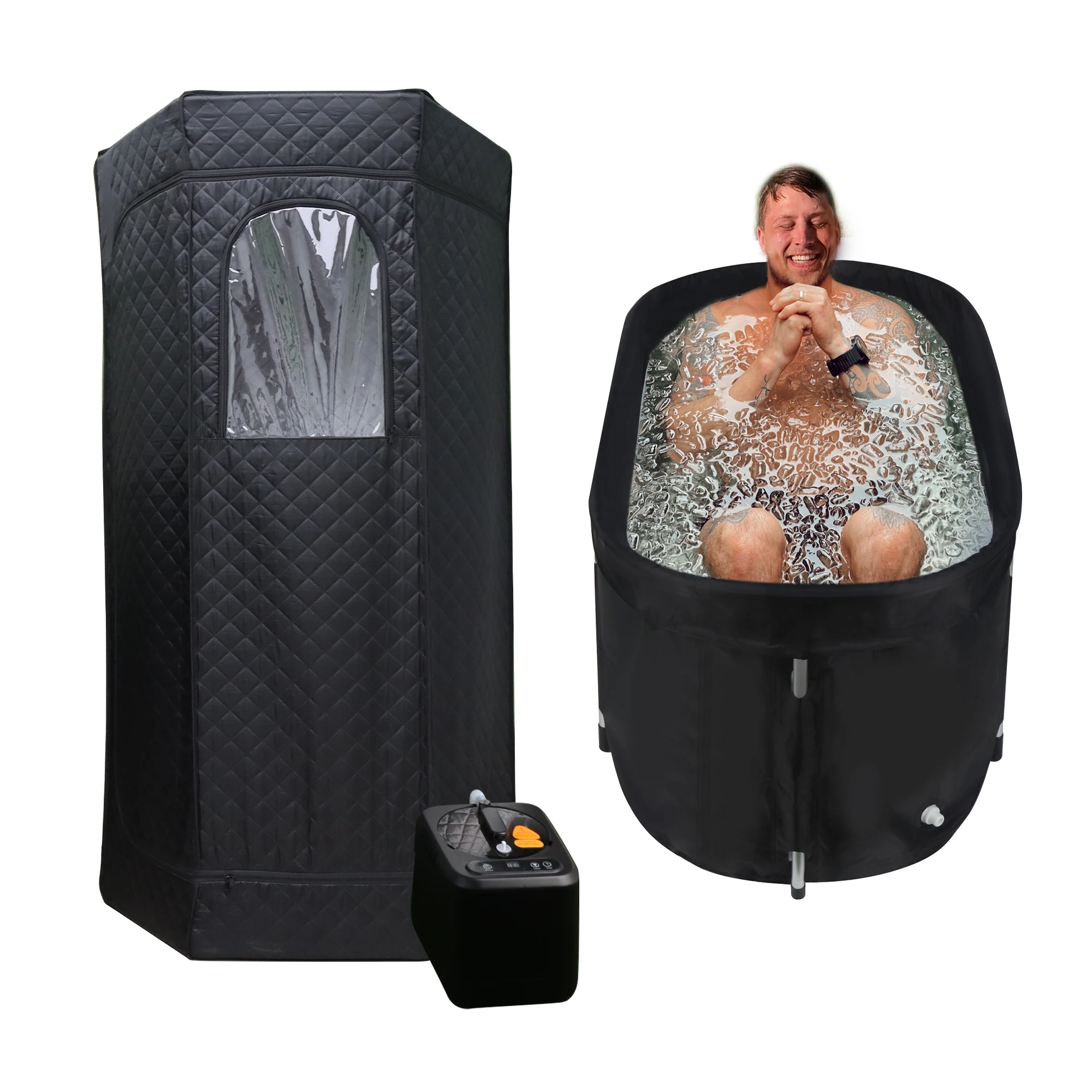 High Quality steam sauna box full size sauna had portable ice bath spa ...